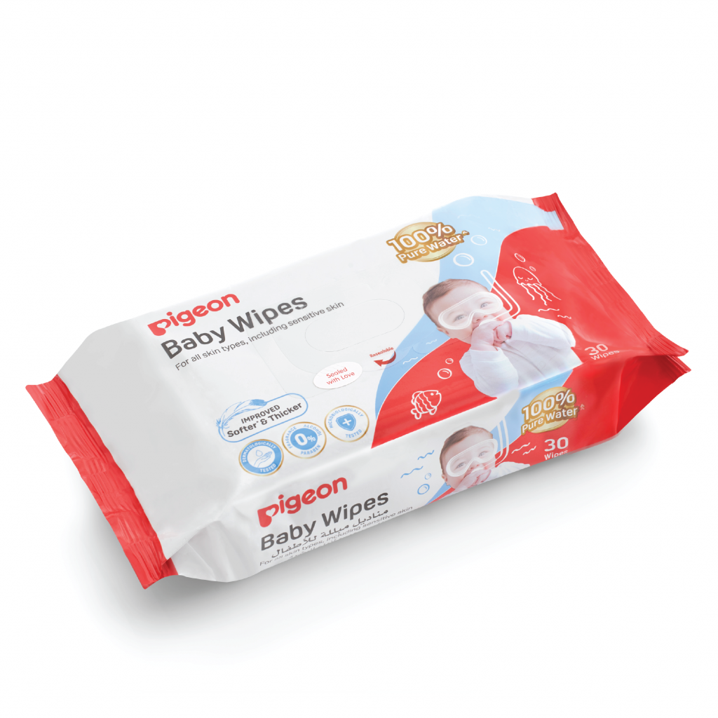 S & P Africa | PIGEON BABY WIPES 100% PURE WATER 30S